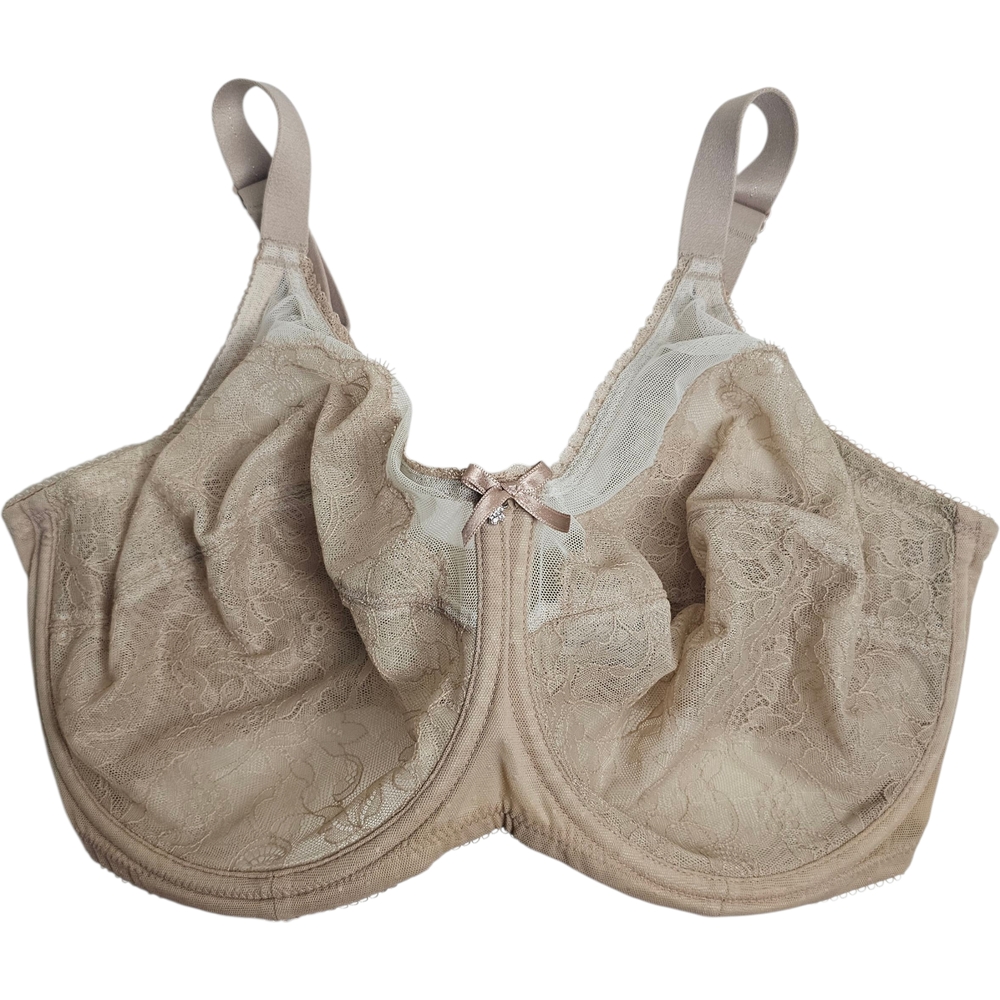 Wacoal Tan Nude Lace Unpadded Retro Chic Full Figure … - Gem